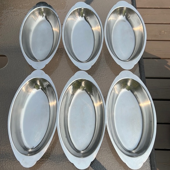 Winco | Kitchen | Set Of 6 Winco Stainless Steel Oval Au Gratin Dish ...